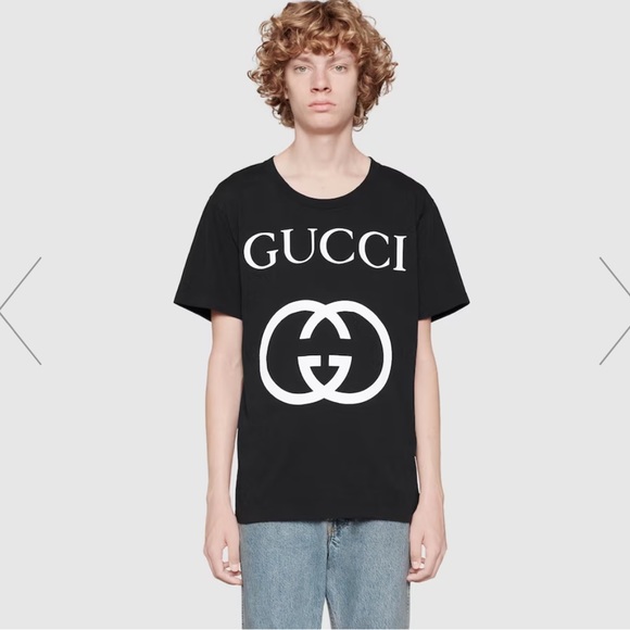 Gucci | Shirts | Gucci Black Interlocking Gg Tshirt | Poshmark